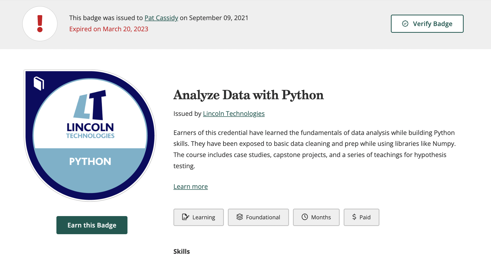 About Expired Badges – Credly, Inc.