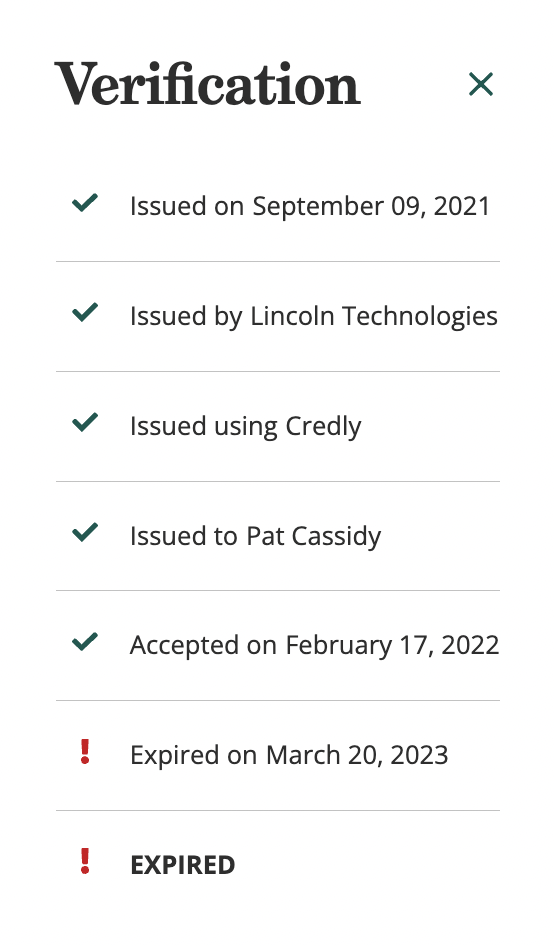 About Expired Badges – Credly, Inc.