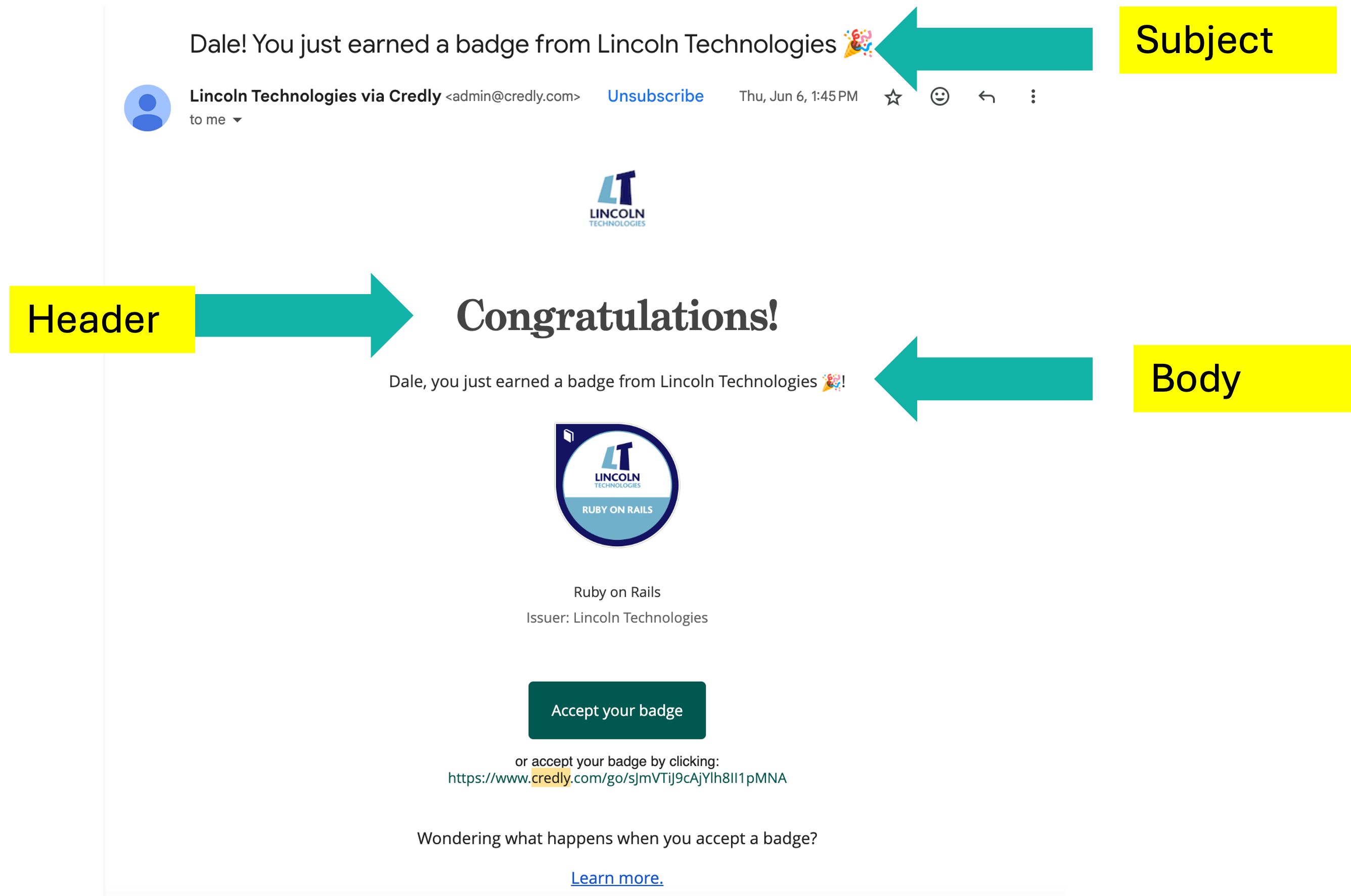 Email customizations – Credly, Inc.