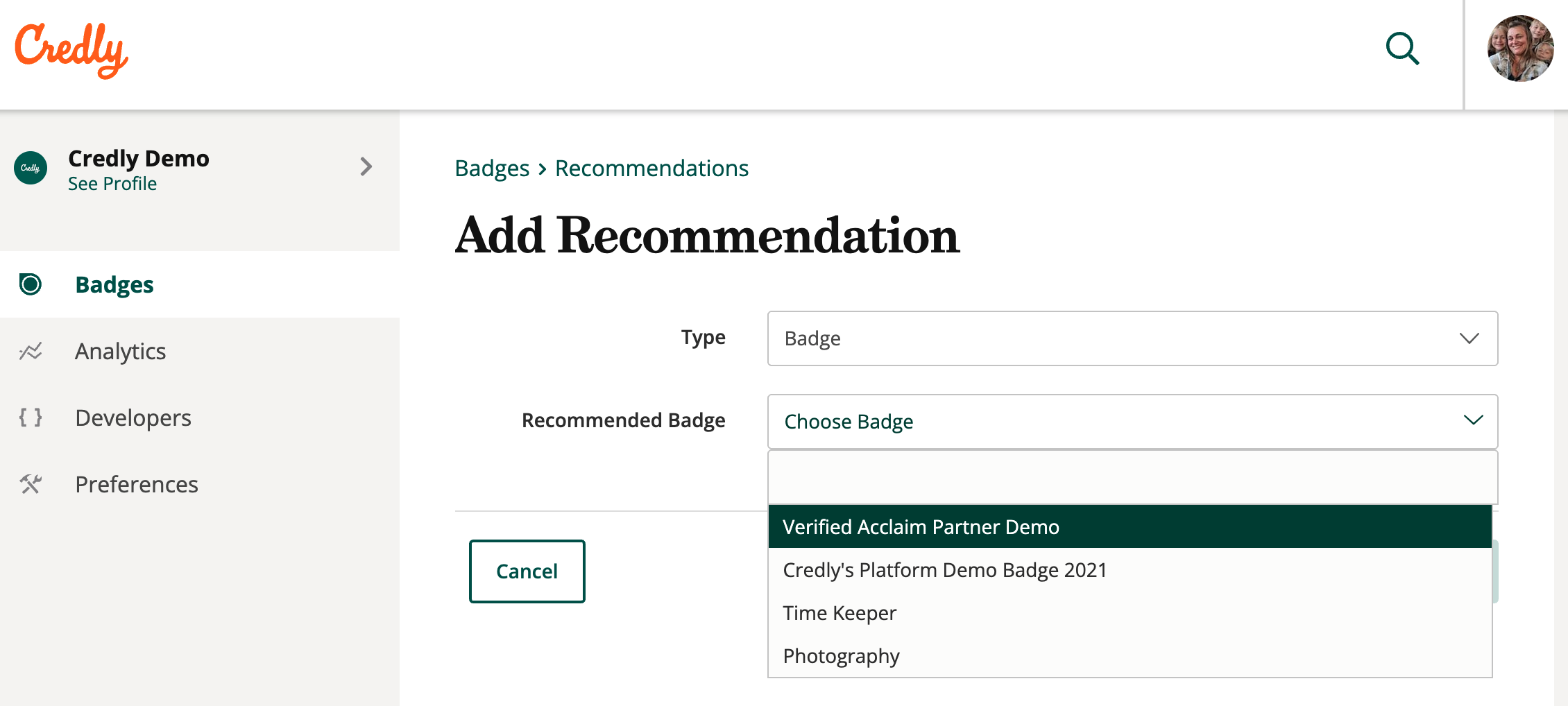 Recommendations – Credly, Inc.